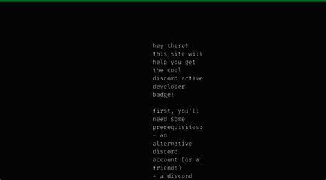 Discordactivedev Vercel App Discord Active Dev Badge Gette