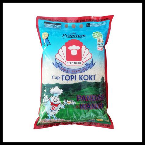 Jual PASTI READY BERAS CAP TOPI KOKI PANDAN WANGI 5 KG HARGA ONGKIR