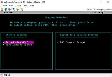 Ibm Os2 10 Installed On Ps2 Model 60 On 86box Ibm Free Download