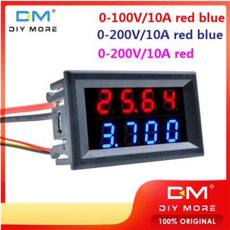 Diymore DC100V 200V 10A Voltage And Ammeter Tester LED Four Digit Display 0 28 Digital Automatic