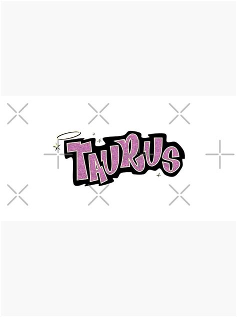 Taurus Bratz Style Iconic Pink Glitter Font Logo Cute Y2k Aesthetic Mouse Pad For Sale By