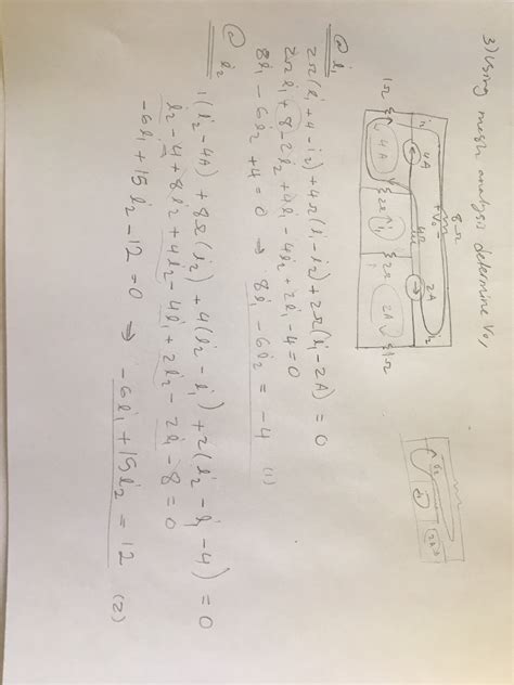 Solved Using Mesh Analysis Determine Vo This Is My