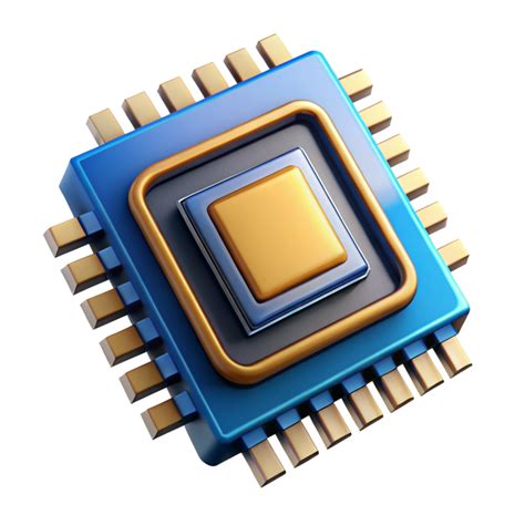 3d Render Of A Modern Microprocessor Chip 54621631 Png