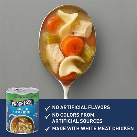 Progresso Reduced Sodium Roasted Chicken Noodle Soup 19 Oz Pack Of