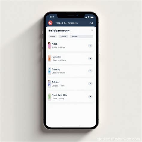 Modern Event Table Management App Stable Diffusion Online