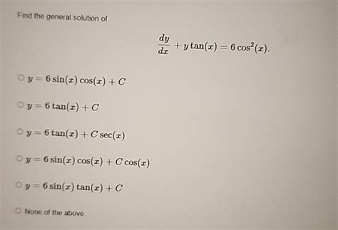 Solved Find The General Solution Chegg
