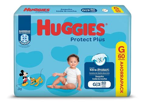 Pañales Huggies Protect Plus Ahorrapack G Bolson X 60 Un En Precialo
