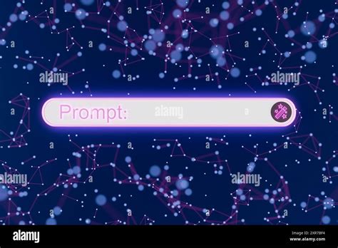 Neon Lit Digital Prompt Command Bar Floating Over A Complex Abstract