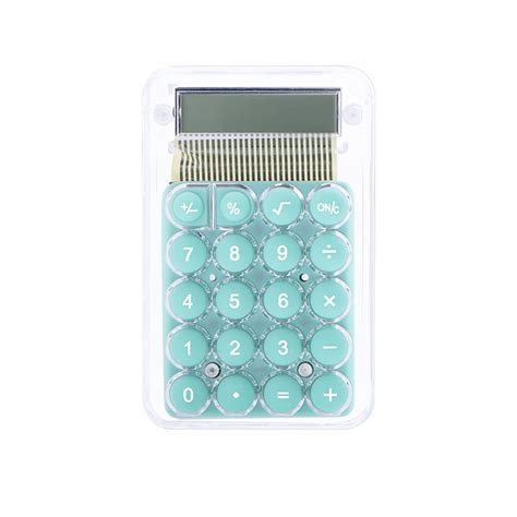 Yesbay Mini Calculator Digits Display Silence Widescreen Babes Portable Transparent