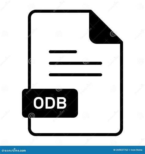 An Amazing Vector Icon Of ODB File Editable Design Stock Vector Illustration Of Document