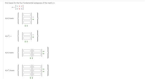 Solved Find Bases For The Four Fundamental Subspaces Of The