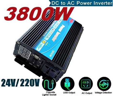 Инвертор автомобильный 24V-220V 3800W преобразователь напряжения WimpeX ...