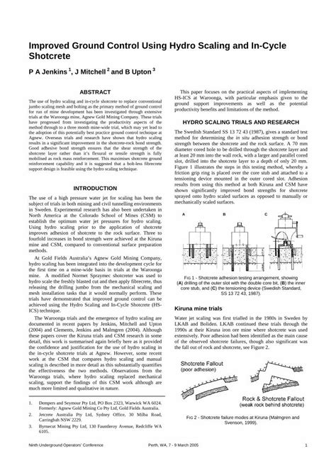 pdf improved ground control using hydro scaling and in cycle … · 2019