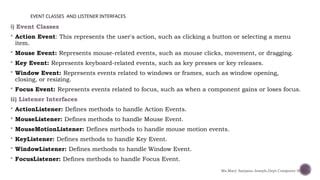 EVENT HANDLING In Object Oriented Programming In Java PPT