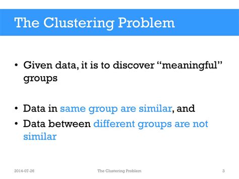 PPT The Clustering Problem PowerPoint Presentation Free Download ID