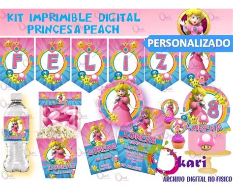 Kit Imprimible Princesa Peach Mario Bross Mercadolibre