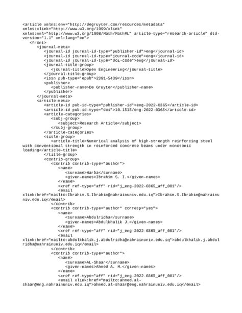Numerical Analysis Of High Strength Reinforcing Steel With Conventional