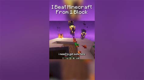Part 35 I Beat Minecraft From 1 Block Youtube