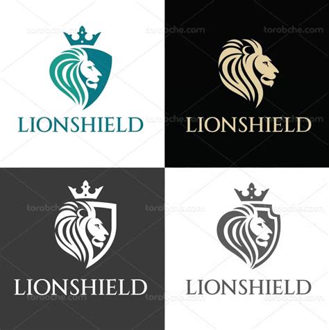 وکتور لوگو شیر جنگل با کیفیت گرافیک با طعم تربچه