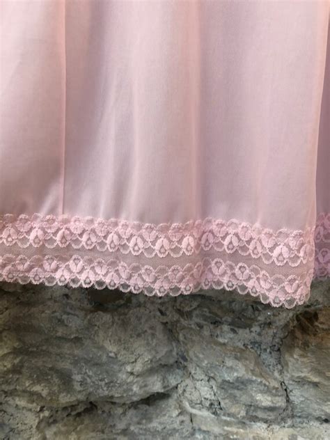 French Vintage Pink Full Slipsmall Ladies French Lin Gem