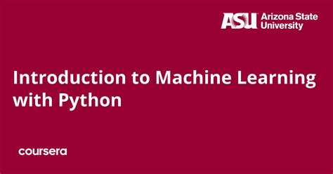 Introduction To Machine Learning With Python Coursera