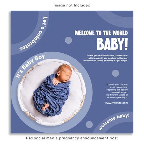 Premium Psd Psd Social Media Pregnancy Announcement Post