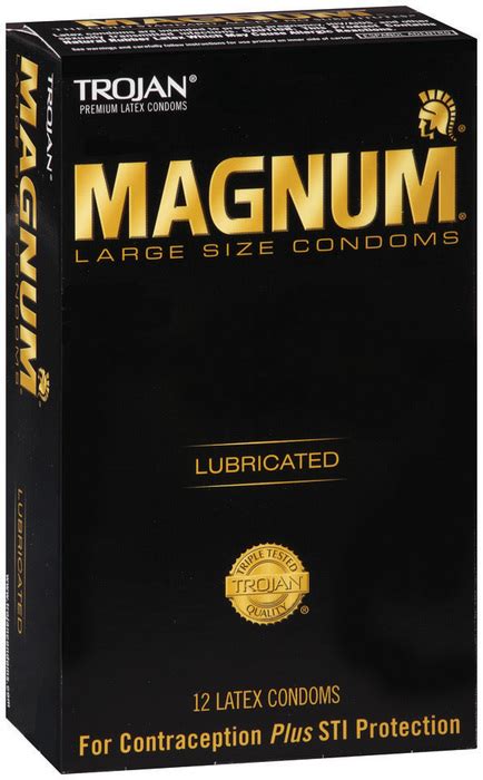 Trojan Magnum Large Size Lubricated Latex Condoms 12 Ea Medshopexpress