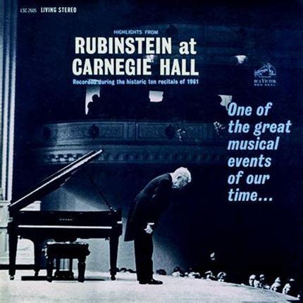 Arthur Rubinstein Highlights From Rubinstein At Carnegie Hall Analogue