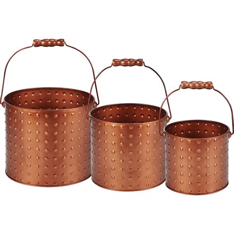 Copper Dots Bucket Set Primitives By Kathy
