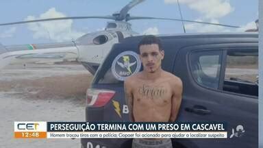 CETV 1ª Edição Fortaleza Homem é preso após perseguição em Cascavel