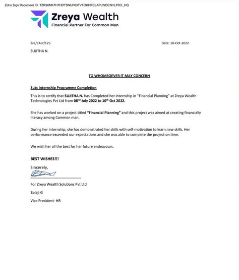 Sujitha N On Linkedin Internship Completed