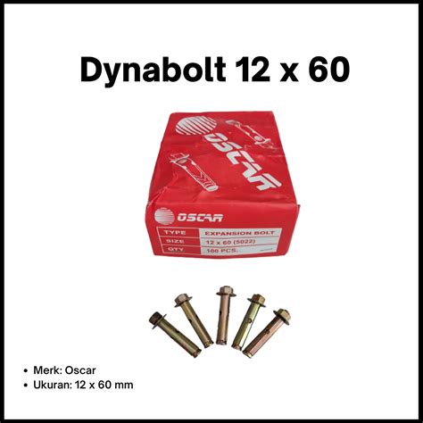 Dynabolt 12 X 60 Oscar Baut Beton Baut Tembok Baut Sambung Tembok