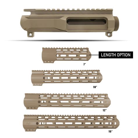 Cerakote Fde Ar 15 Upper Receiver Billet And Angle Cut M Lok Handguard