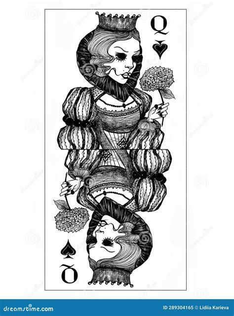 Queen Of Spades Virgo Zodiac Sign Psychedelic Abstract Gothic Girl