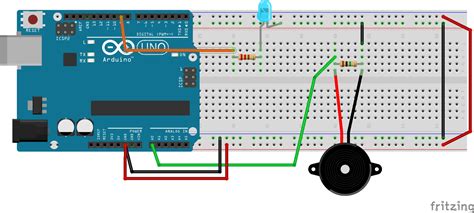 Fritzing Project Sensor De Vibración Con Un Piezoeléctrico