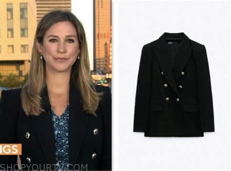 Cbs Mornings July 2023 Caitlin Huey Burnss Black Double Breasted
