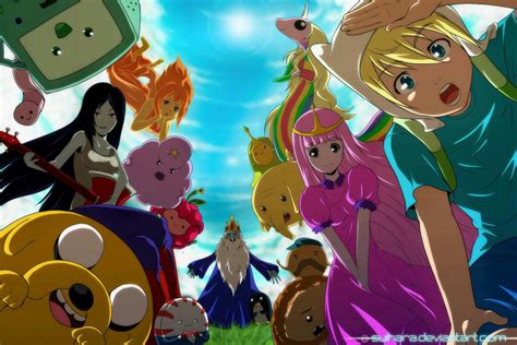 The Big Imageboard Tbib 6girls Adventure Time Bangs Blonde Hair