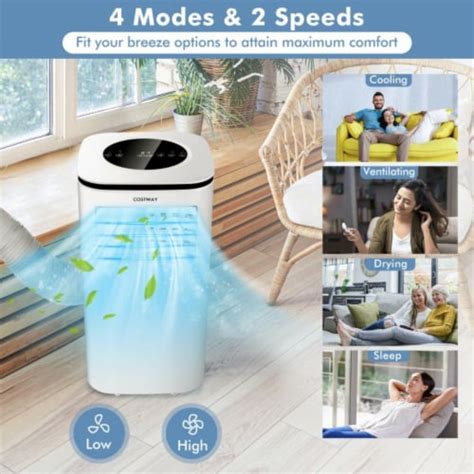 Costway 9000 Btu 3 In 1 Portable Air Conditioner With Fan And