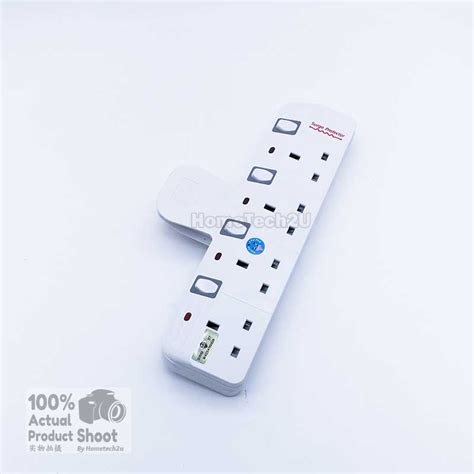 SUNSTAR WALL T ADAPORT EXTENSION SWITCH SOCKET WITH SURGE PROTECTED SIRIM APPROVED