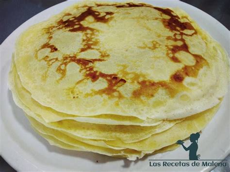 Crepes o filloas blancas Receta básica de masa de crepes