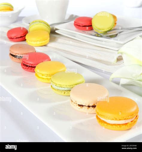 A Macaron Is A Sweet Meringue Based Confection Made With Egg White