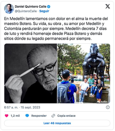 Murió Fernando Botero pintor colombiano a los 91 años de edad