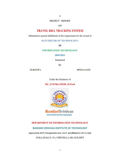 Travel Bill Tracking System Pdf Java Server Pages Java