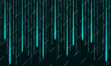 Premium Vector Digital Code Background Matrix Style Program Random