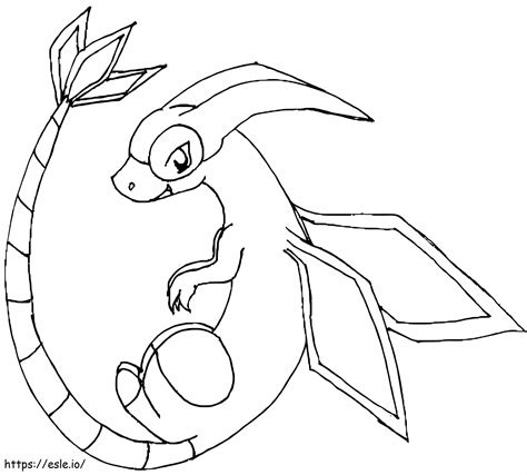 Cute Flygon Pokemon Coloring Page
