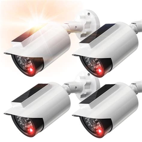 Bnt Solar Powered Fake Security Camera Bullet Shape Fake