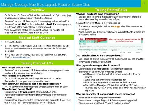 1 Manager Message Map Epic Upgrade Feature Secure