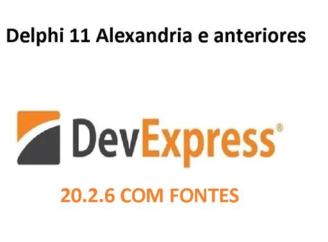 DevExpress 20 2 6 FONTES E Instalador Delphi XE2 Ao Rad Studio