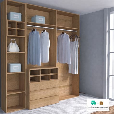 Inhome Furniture Walk In Closet Set หน้ากว้าง 2 07 เมตร ตู้เสื้อผ้าวอล์คอิน Shopee Thailand