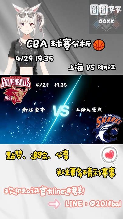 🏀cba ｜429 1935｜浙江金牛 V 上海大鯊魚 Basketball Sports 分享 分析 球賽 熱門 Cba